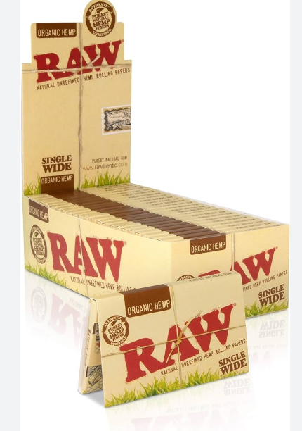 Premium RAW Organic Hemp Single Wide Rolling Papers: 1 Count — Gravity ...