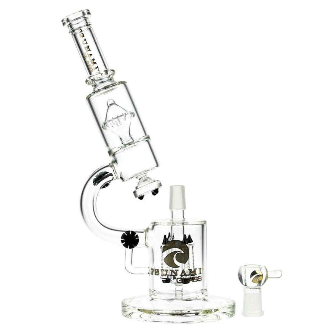 14" Tsunami Glass - Microscope Perc Bong Or Recycler Dab Rig — Gravity ...