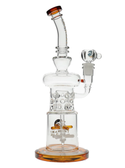 12" Tsunami Glass - Double Propeller Drum Perc Bong Or Recycler Dab Ri ...