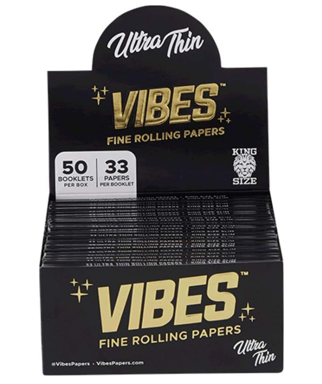 Vibes Fine King Size Slim Rolling Papers Ultra-Thin Single Count ...
